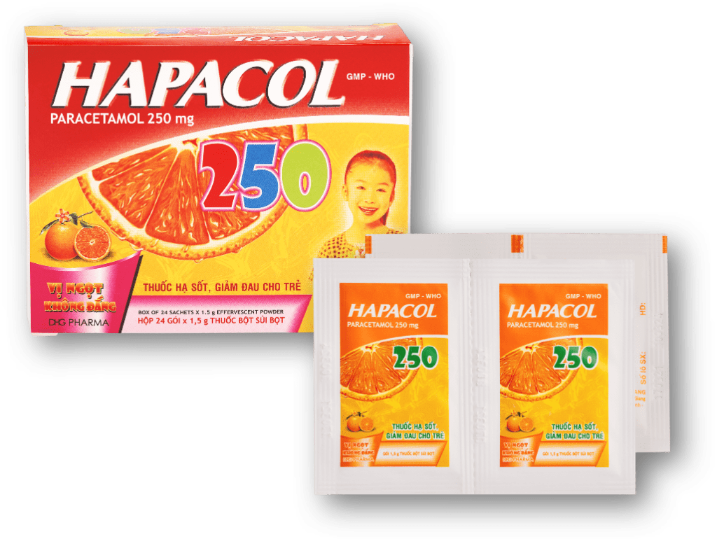 Hapacol 150 flu có vị ngọt dành cho trẻ em | Hapacol
